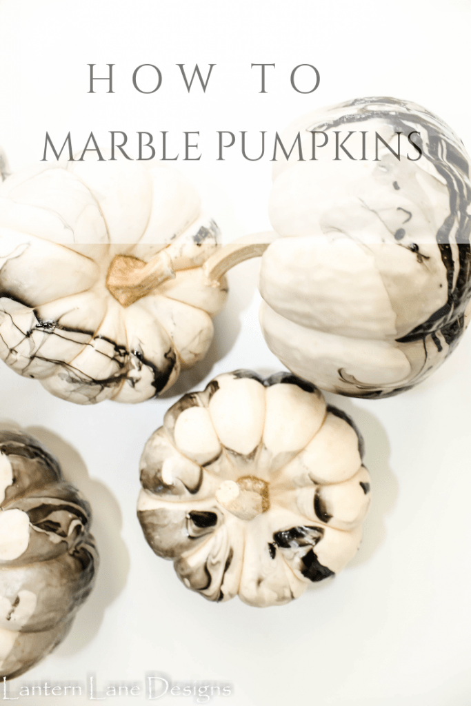 How to marble your pumpkins using nail polish for your fall decor