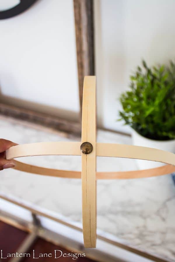 DIY Decorative Orbs Using Embroidery Hoops