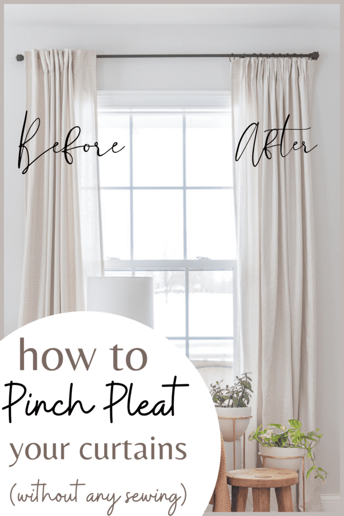 DIY No Sew Curtains And How To Fake A Pinch Pleat