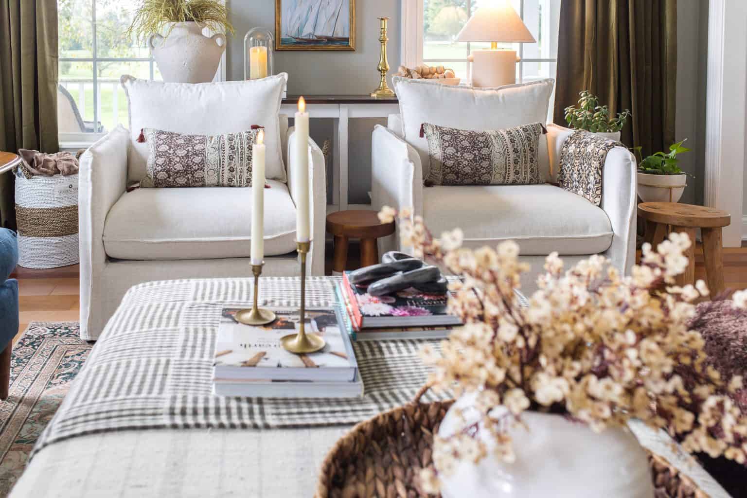 Moody and Bright Living Room - Lantern Lane Designs