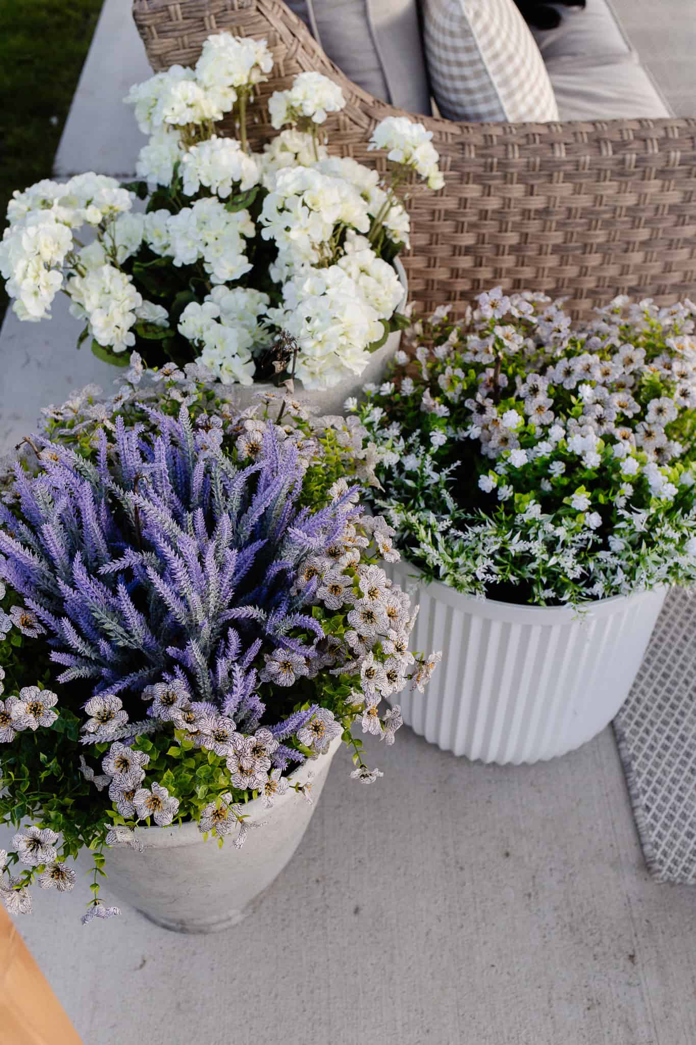 How To Create Stunning Planters (With Faux Flowers) - Lantern Lane Designs