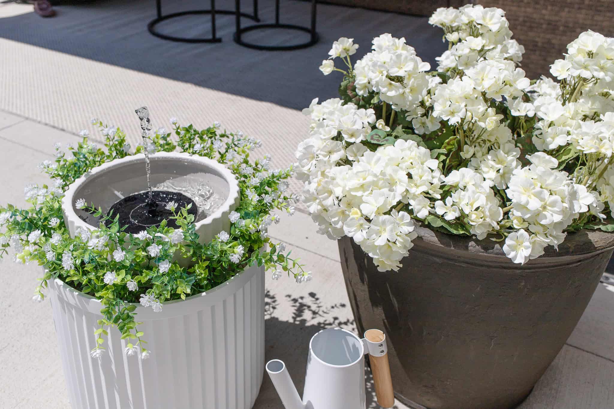 DIY Outdoor Fountain (Using Planters) - Lantern Lane Designs