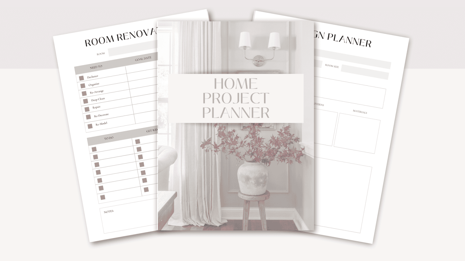 Free Home Project Planner - Lantern Lane Designs